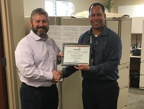 Yorktown Announces the LREC Employee of 4th Quarter of 2018, Mr. Tyrone ...